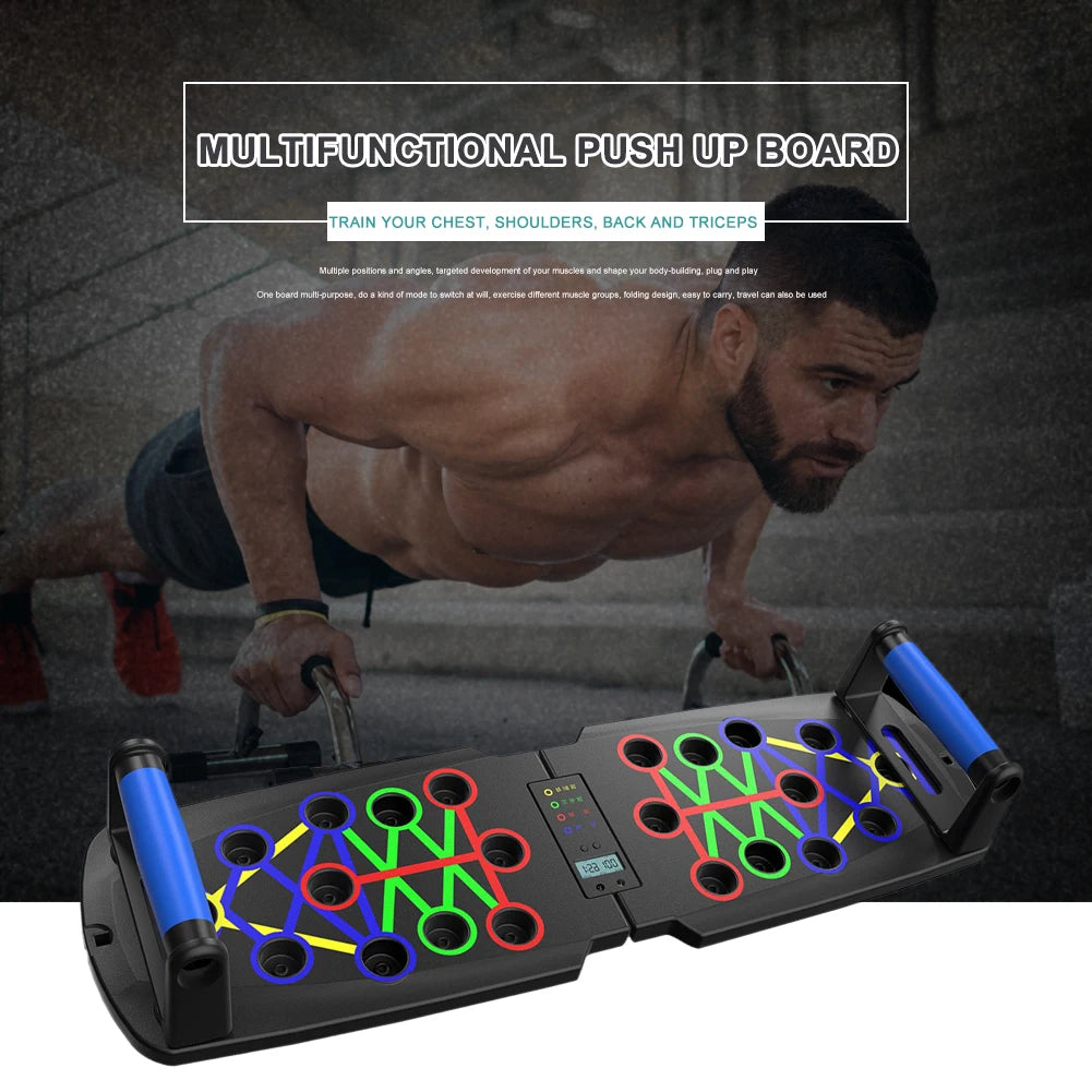 22 30 Folding Modes Push Up Board At Home Push Up Exercise Abdominal M